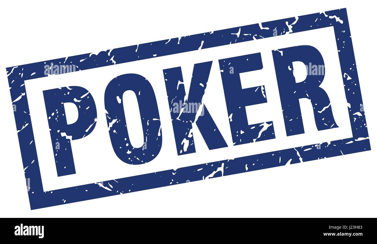 square grunge blue poker stamp Stock Vector Image & Art - Alamy
