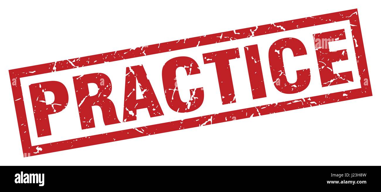 square grunge red practice stamp Stock Vector Image & Art - Alamy