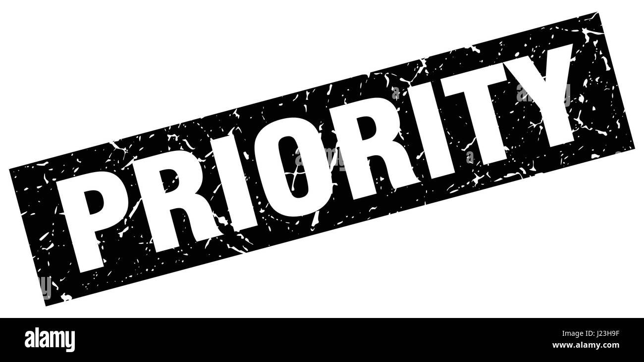 square grunge black priority stamp Stock Vector Image & Art - Alamy