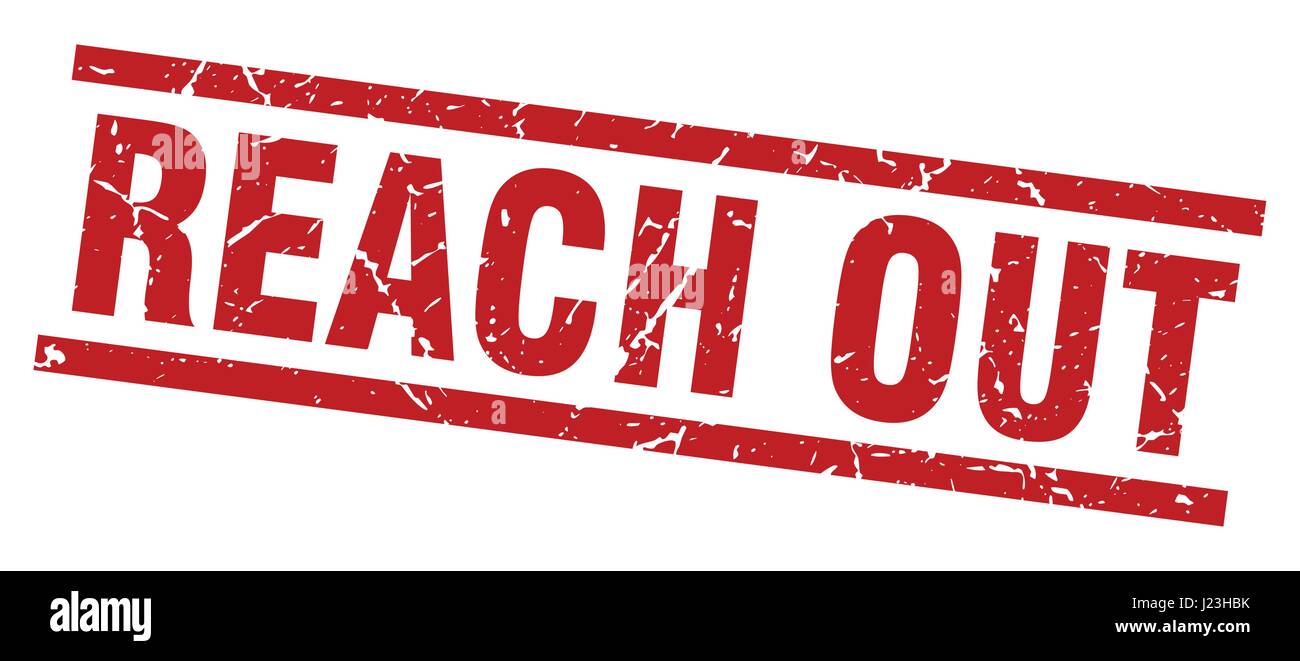 square grunge red reach out stamp Stock Vector Image & Art - Alamy