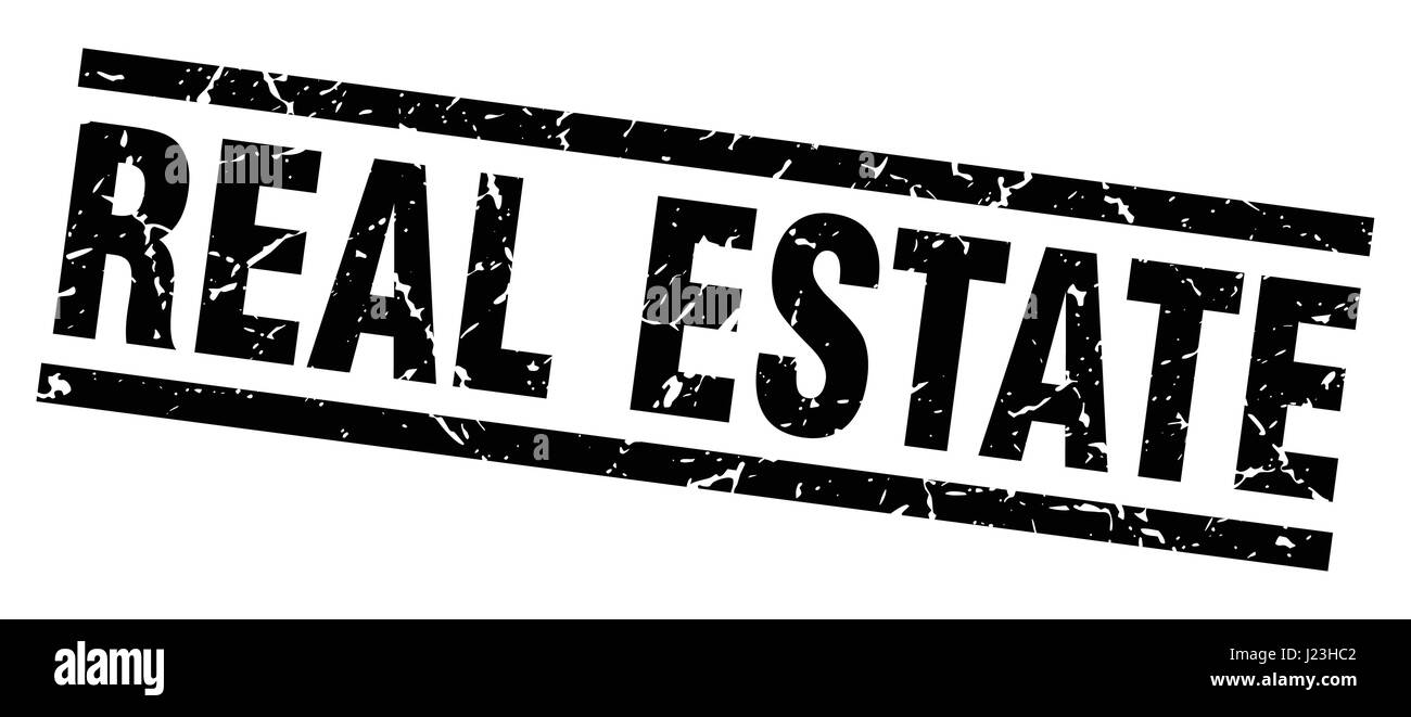 square grunge black real estate stamp Stock Vector Image & Art - Alamy