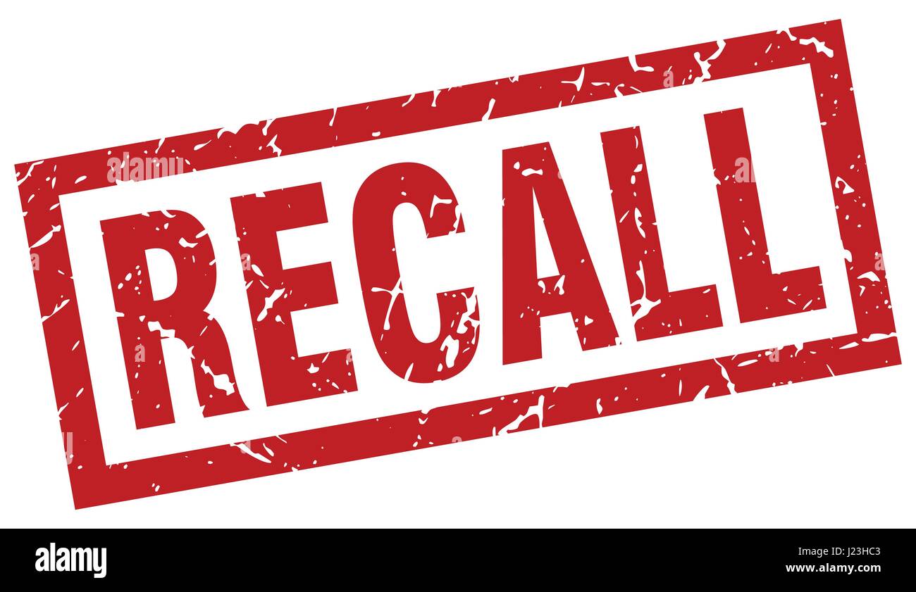 square grunge red recall stamp Stock Vector Image & Art - Alamy