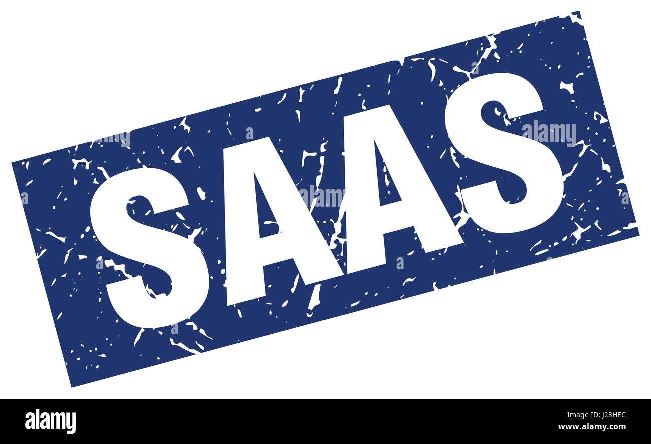 square grunge blue saas stamp Stock Vector Image & Art - Alamy