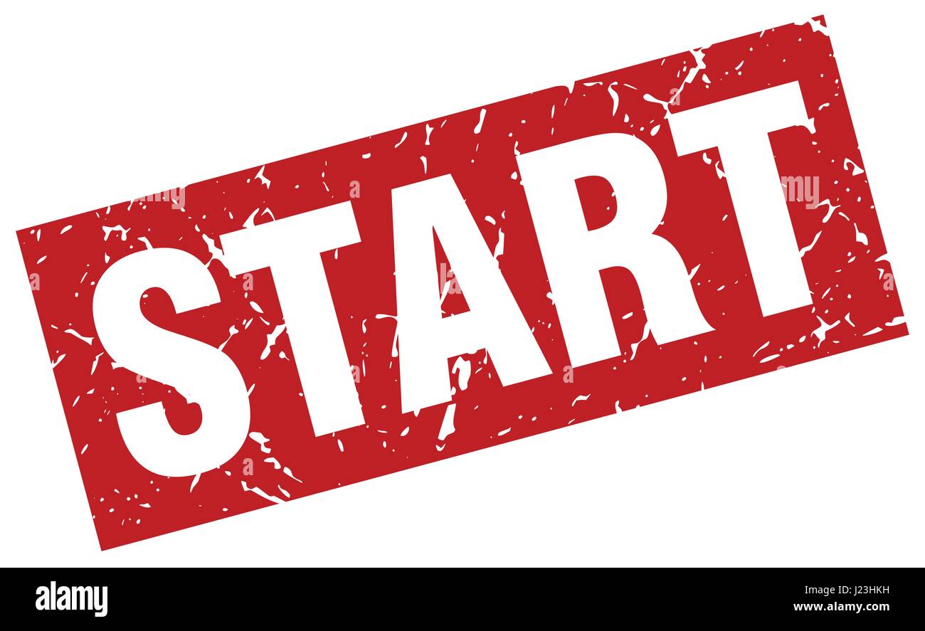 square grunge red start stamp Stock Vector Image & Art - Alamy