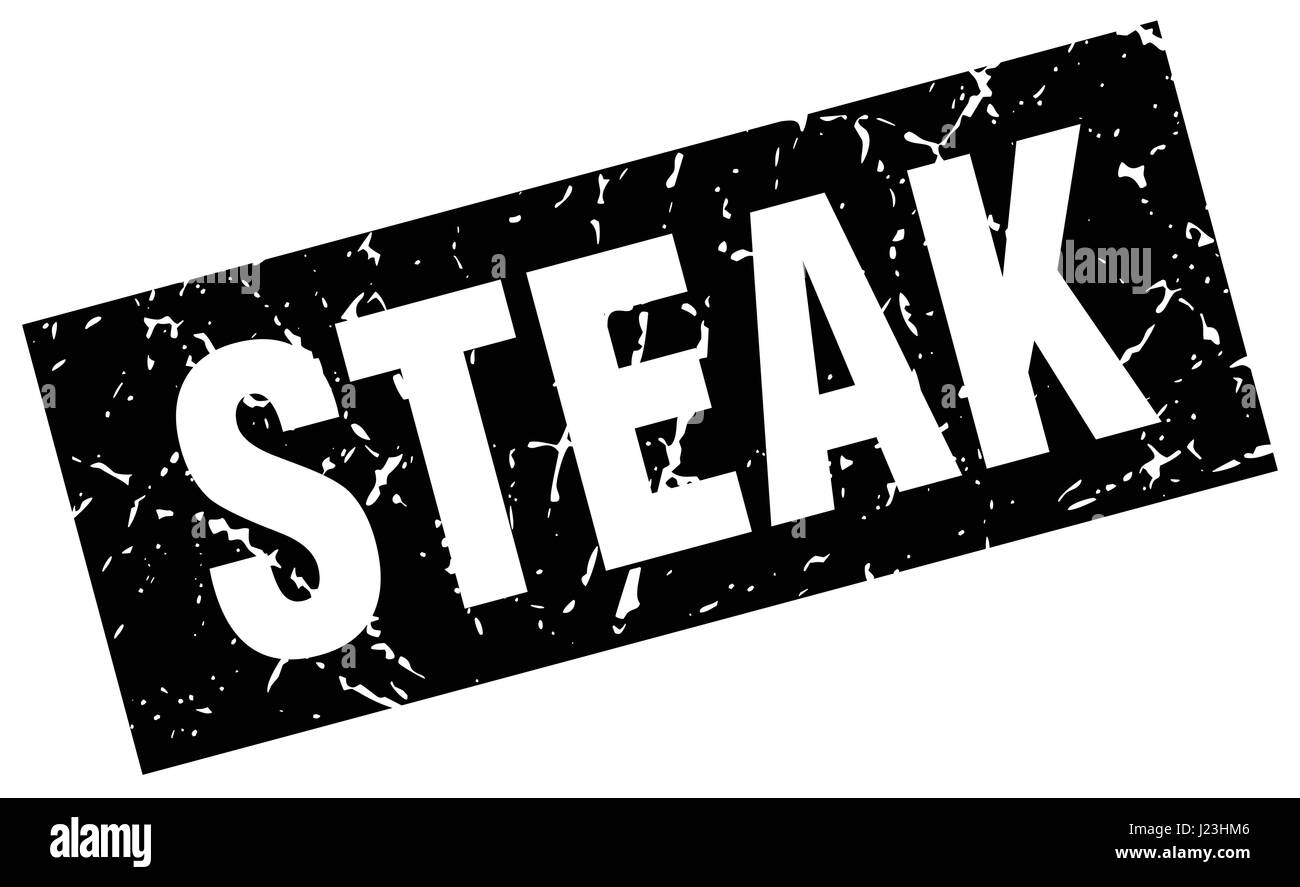 square grunge black steak stamp Stock Vector Image & Art - Alamy