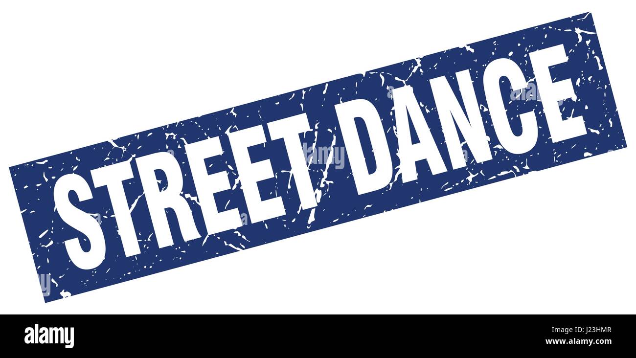 square grunge blue street dance stamp Stock Vector Image & Art - Alamy