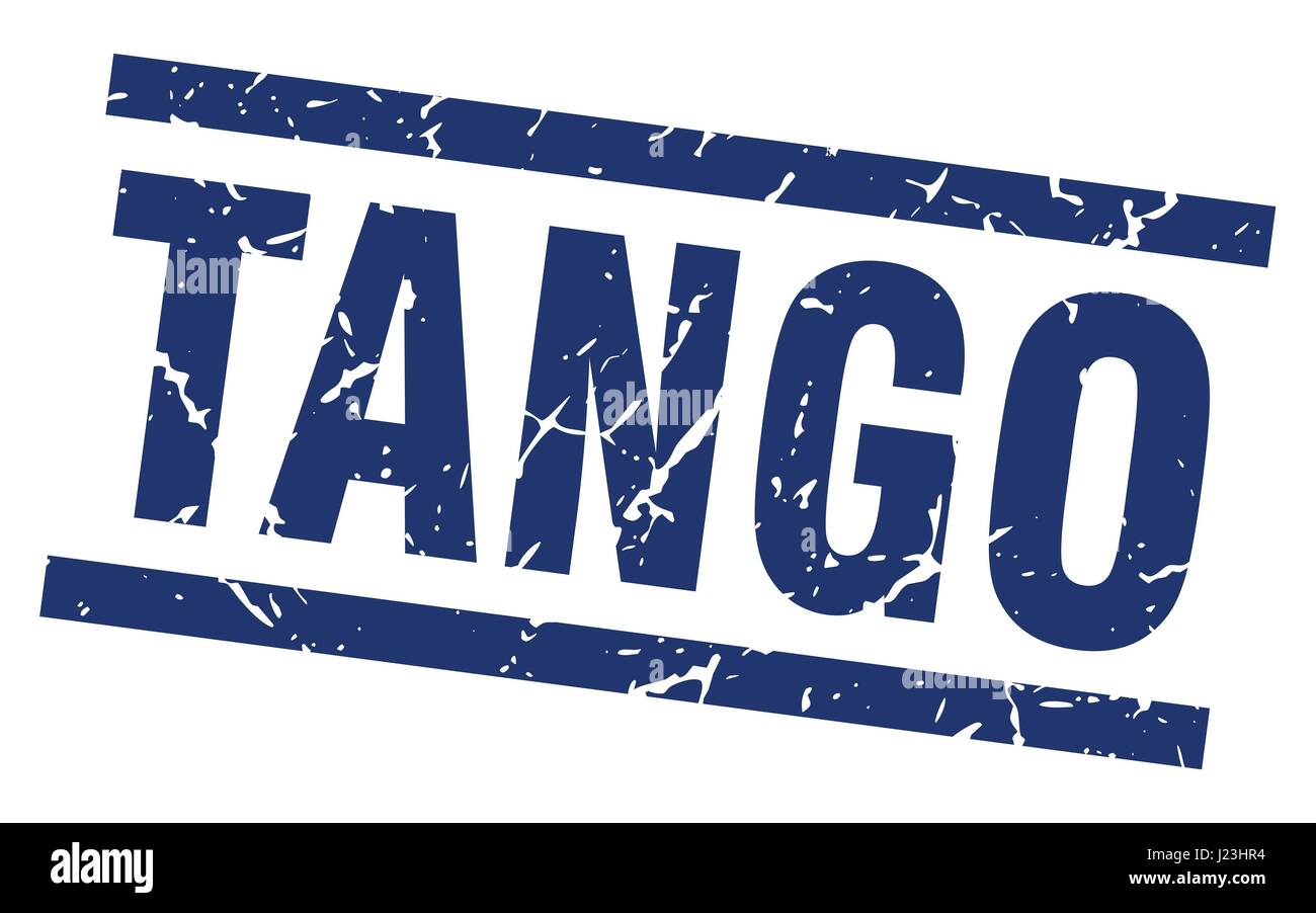 square grunge blue tango stamp Stock Vector Image & Art - Alamy