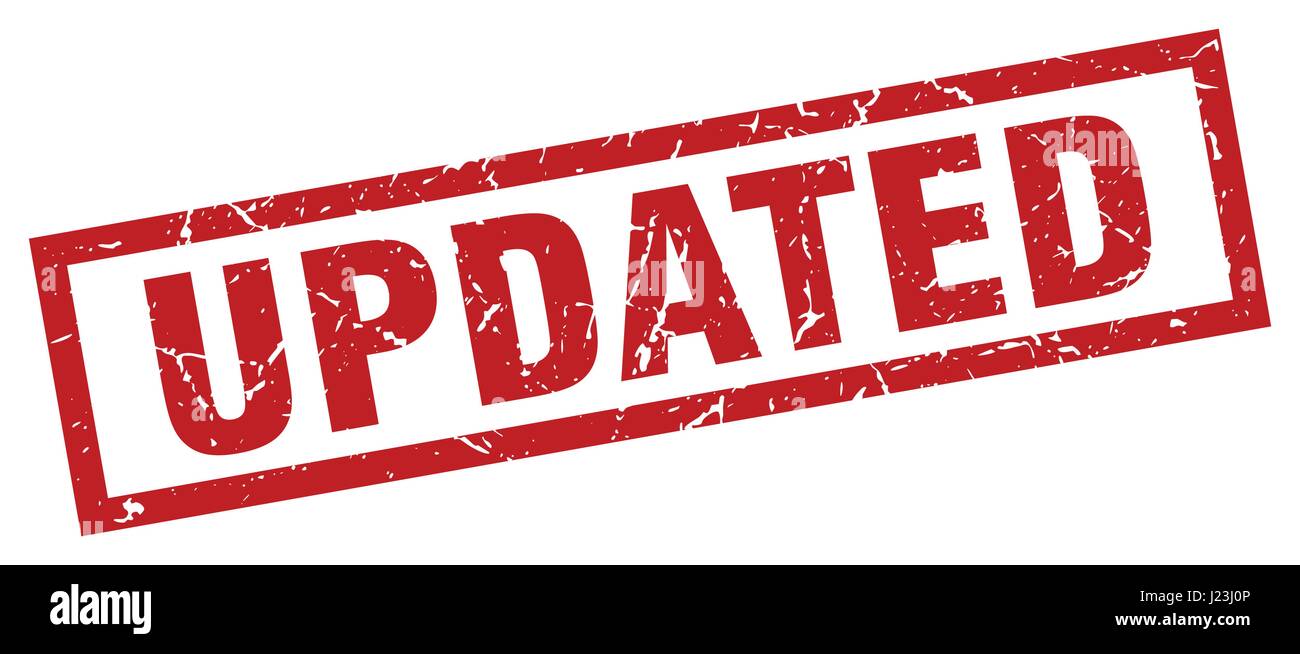 square grunge red updated stamp Stock Vector Image & Art - Alamy