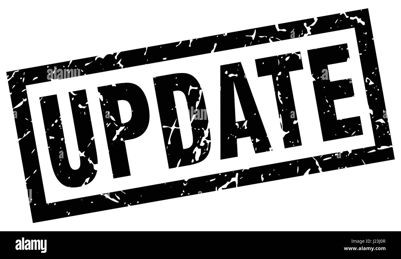 Update stamp square grunge Black and White Stock Photos & Images - Alamy