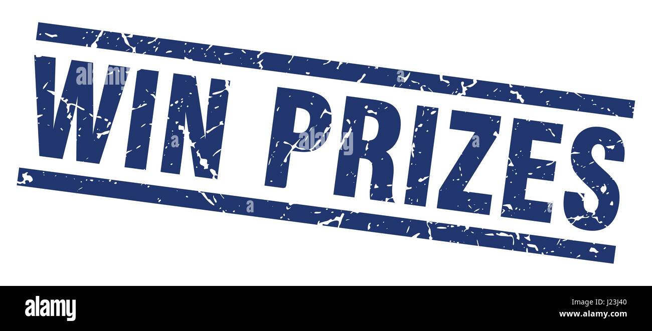 square grunge blue win prizes stamp Stock Vector Image & Art - Alamy