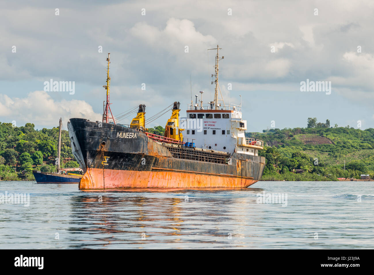 Hell-Ville, Madagascar - December 19, 2015: General Cargo Ship Muneera ...
