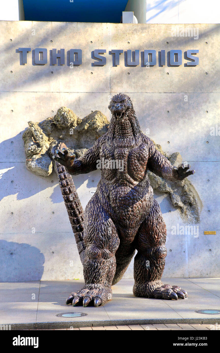 Godzilla statue hi-res stock photography and images - Alamy