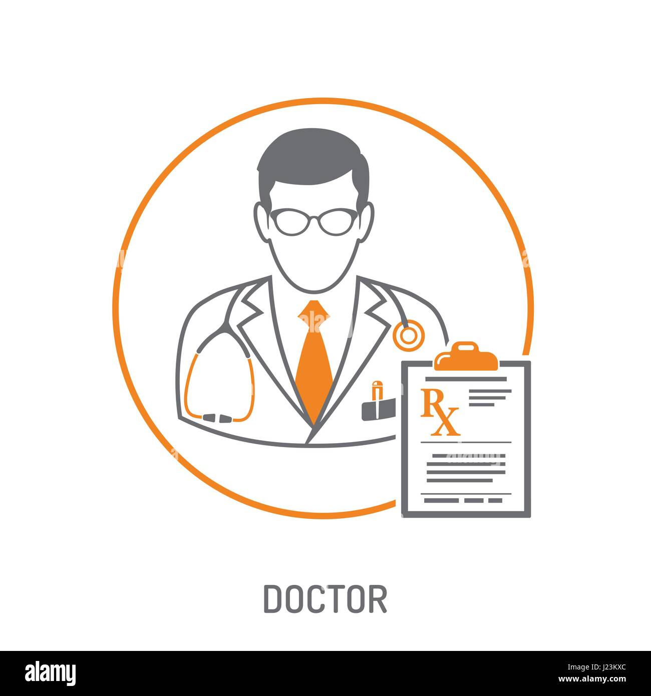 Male doctor medical recipe Stock Vector Images - Alamy