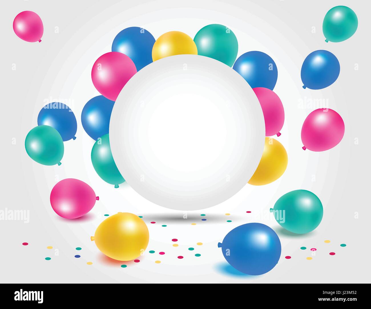 Beautiful colorful balloons for happy birthday celebration Stock Vector ...