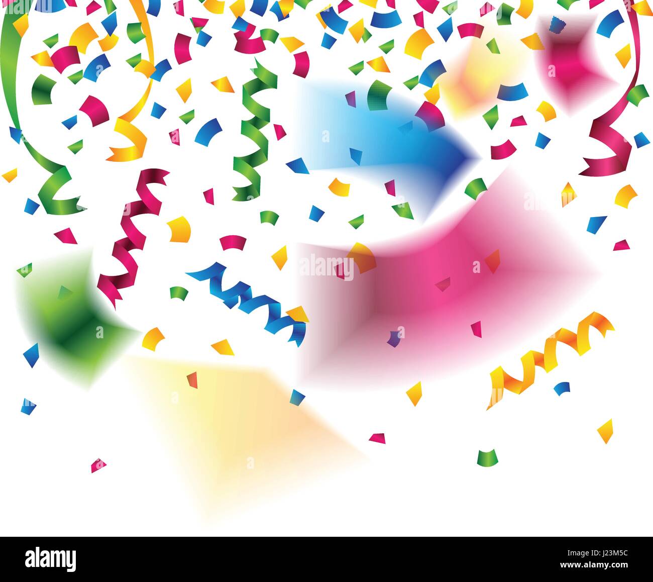 Beautiful colorful confetti and party ribbons for celebration Stock ...