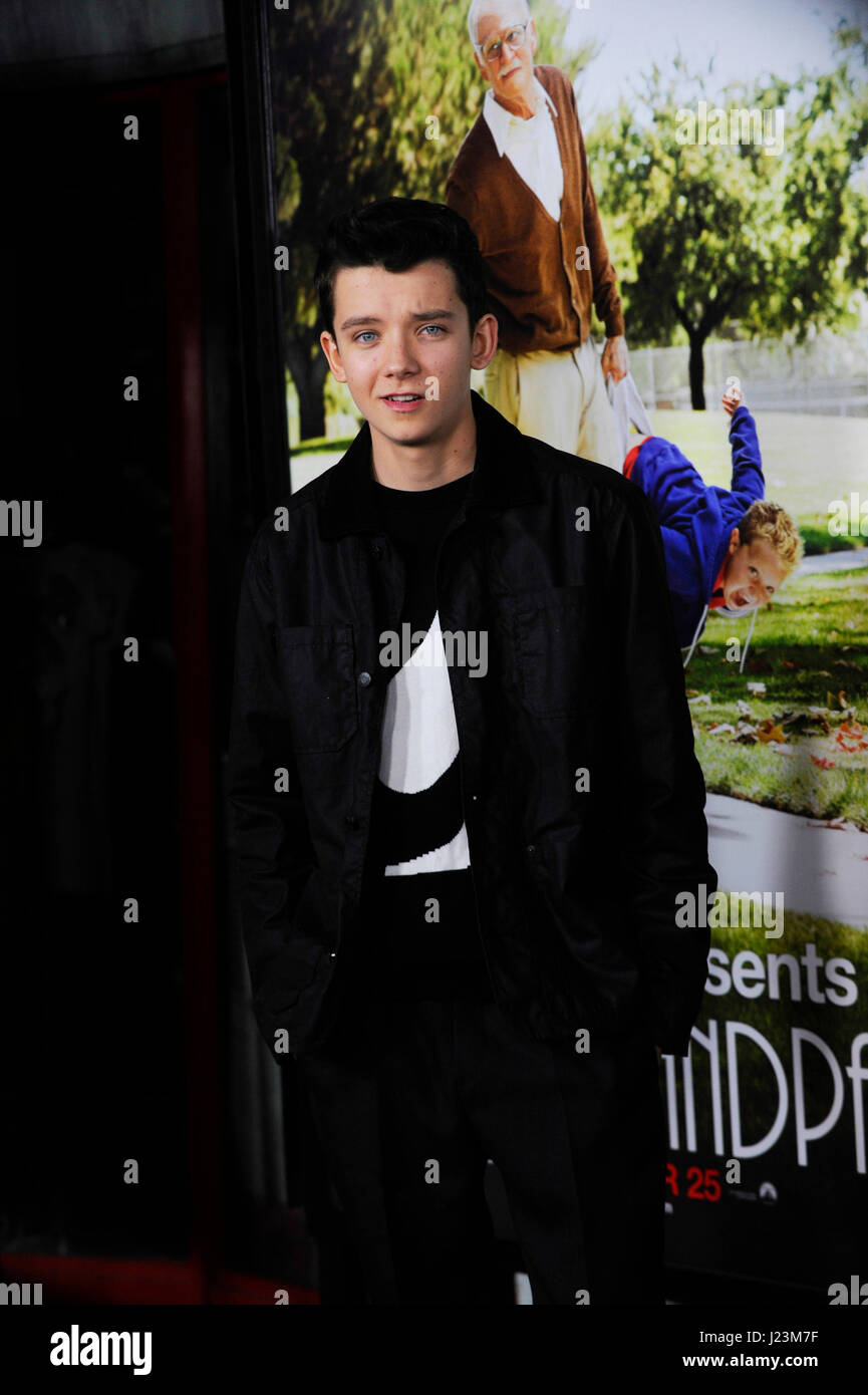 Actor Asa Butterfield attends the premiere of Paramount Pictures ...