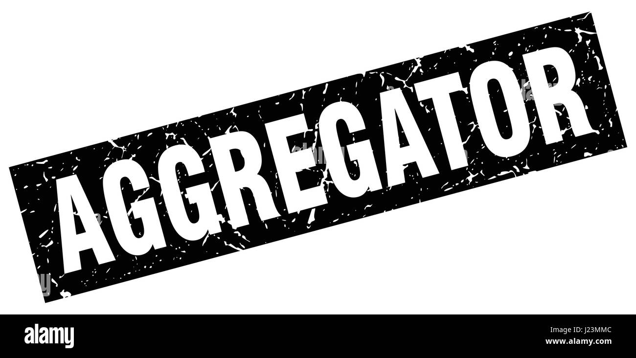 square grunge black aggregator stamp Stock Vector Image & Art - Alamy