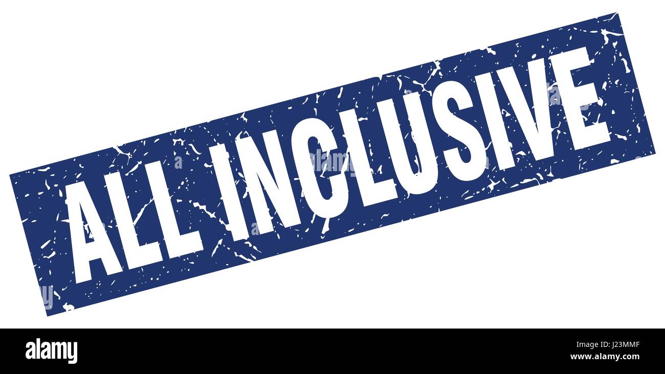 square grunge blue all inclusive stamp Stock Vector Image & Art - Alamy