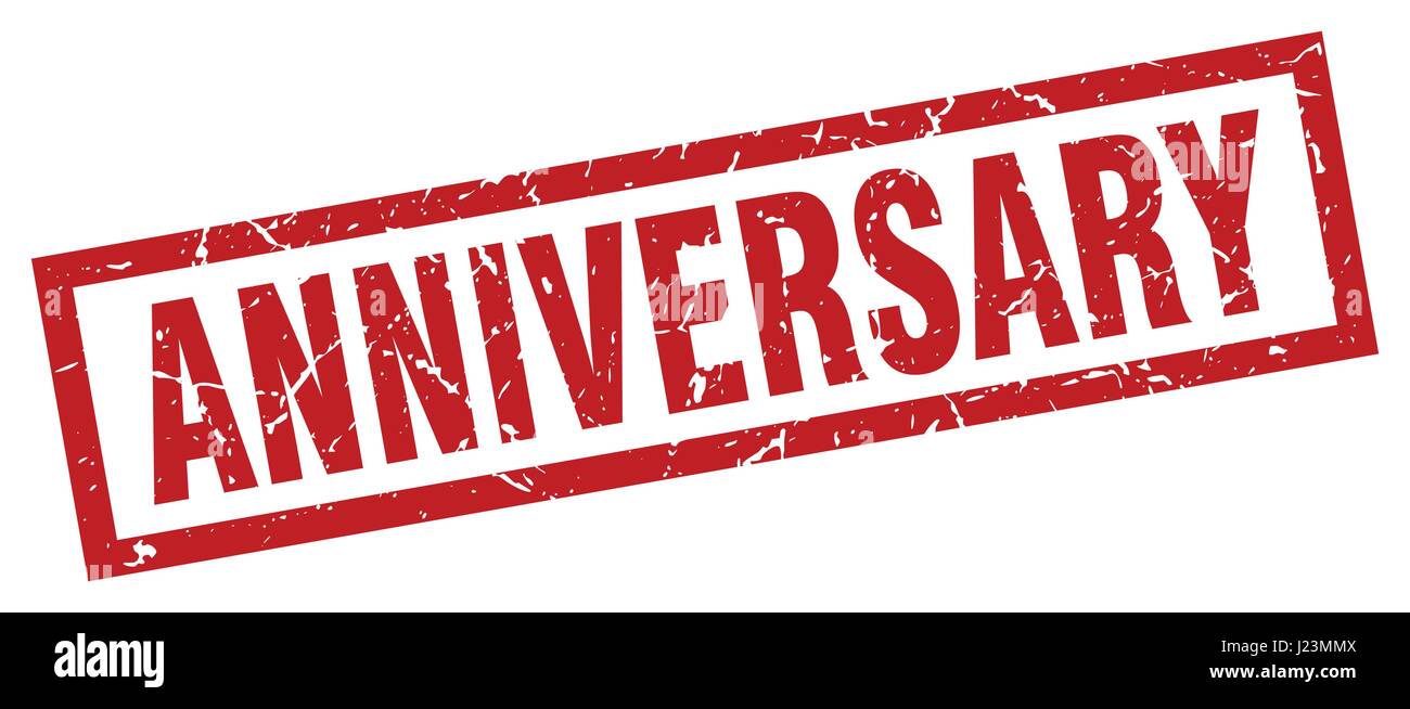 square grunge red anniversary stamp Stock Vector Image & Art - Alamy