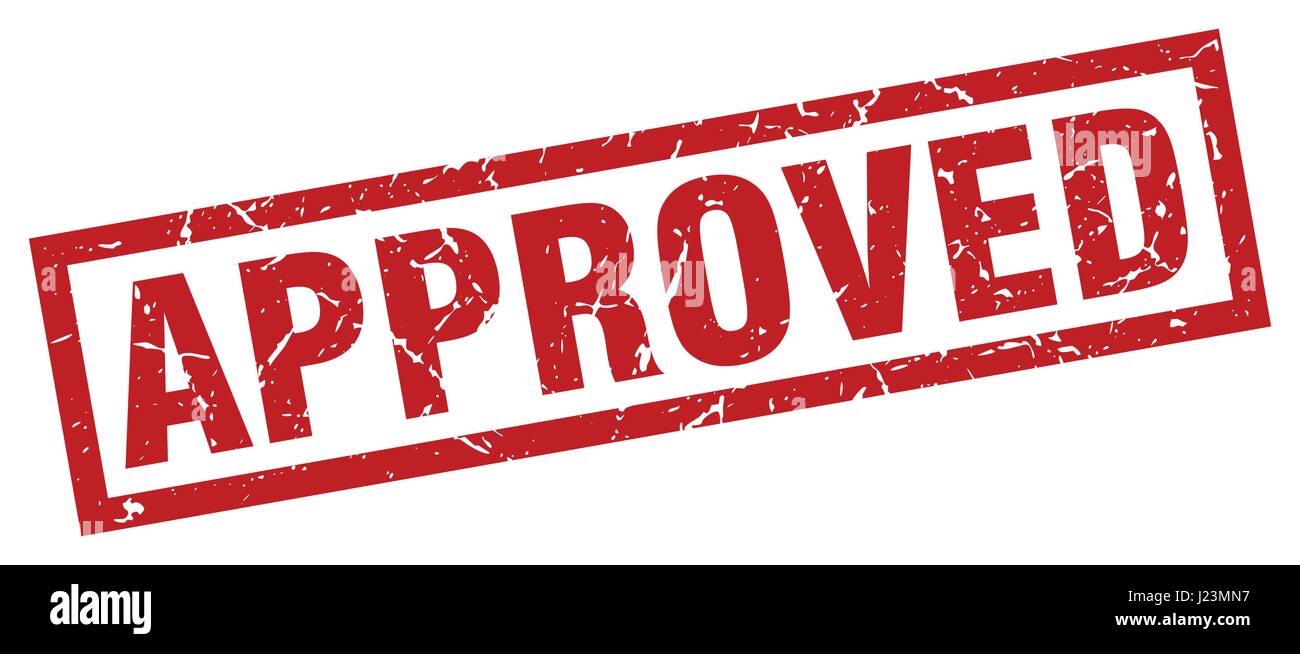square grunge red approved stamp Stock Vector Image & Art - Alamy