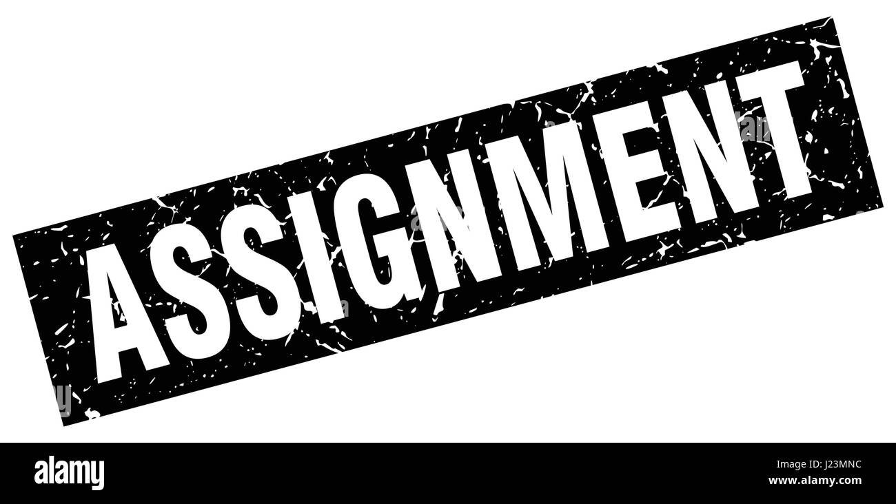 square grunge black assignment stamp Stock Vector Image & Art - Alamy