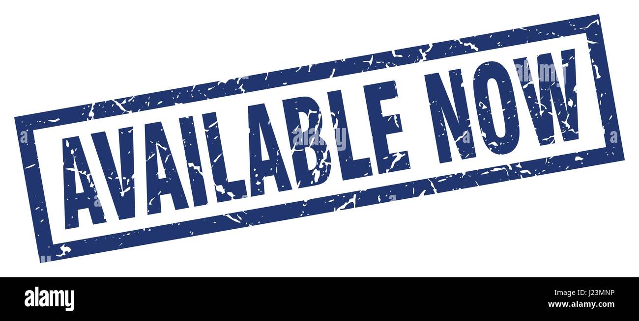 Available now blue label Stock Vector Images - Alamy