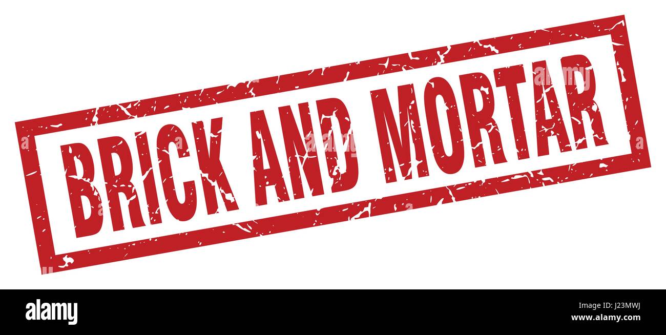 square grunge red brick and mortar stamp Stock Vector Image & Art - Alamy