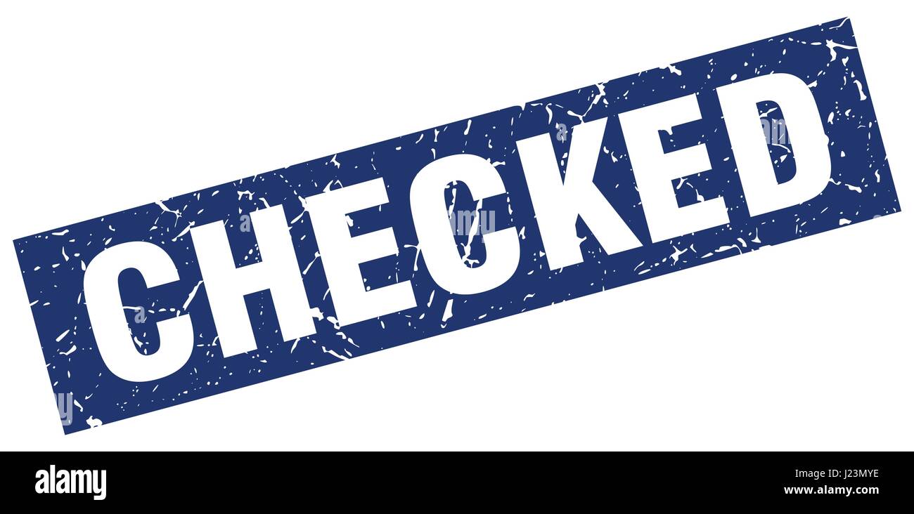 square grunge blue checked stamp Stock Vector Image & Art - Alamy