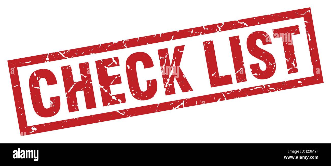 Check list square stamp hi-res stock photography and images - Alamy