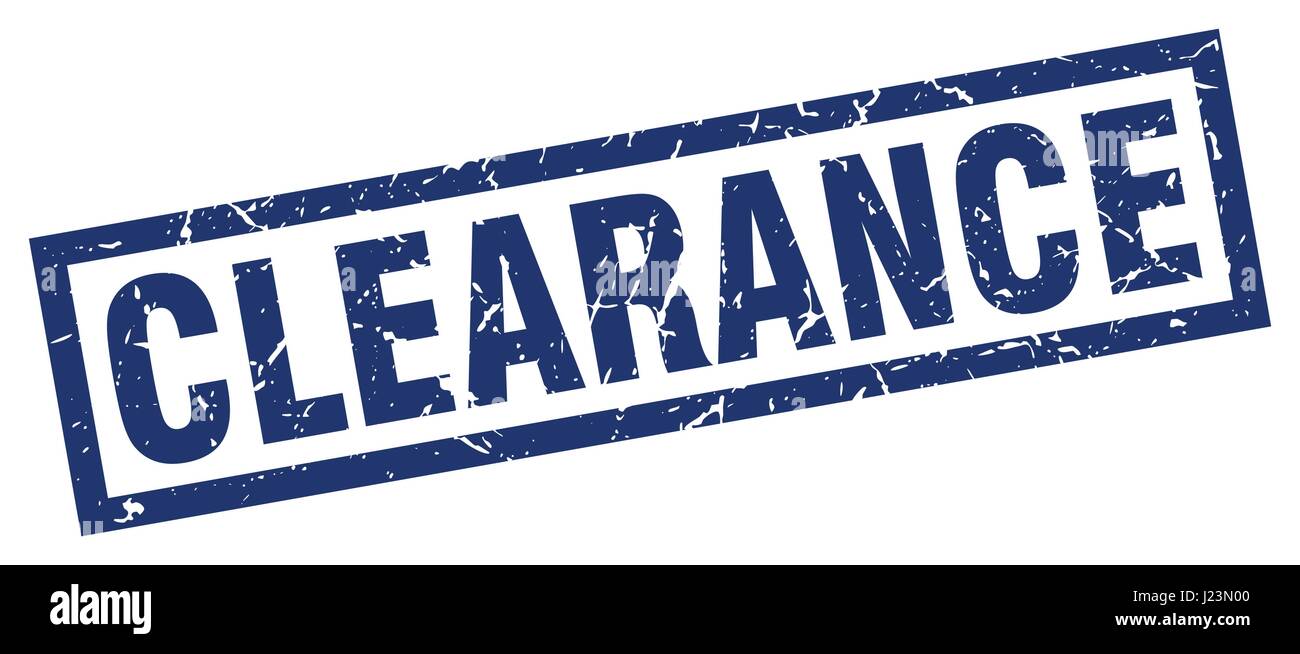 square grunge blue clearance stamp Stock Vector Image & Art - Alamy