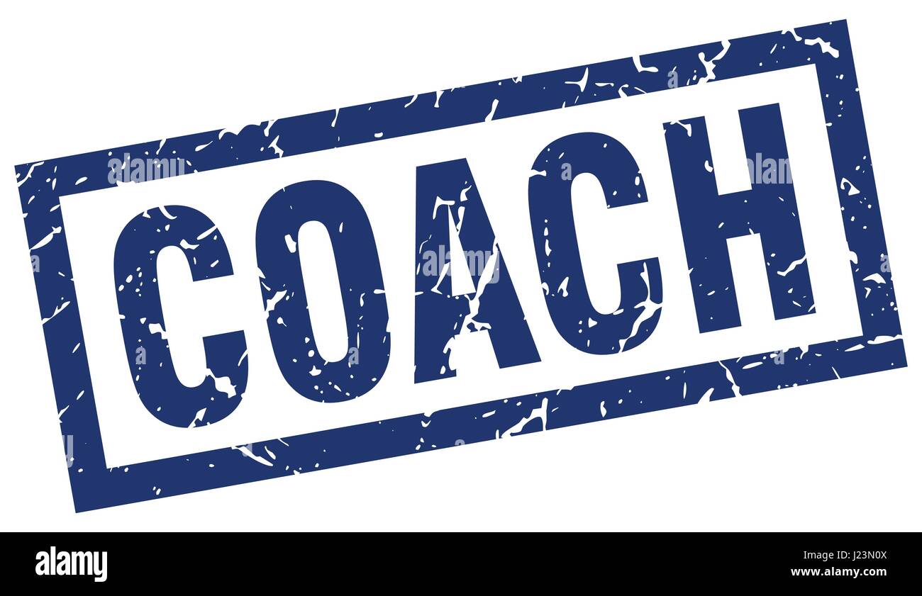 square grunge blue coach stamp Stock Vector Image & Art - Alamy