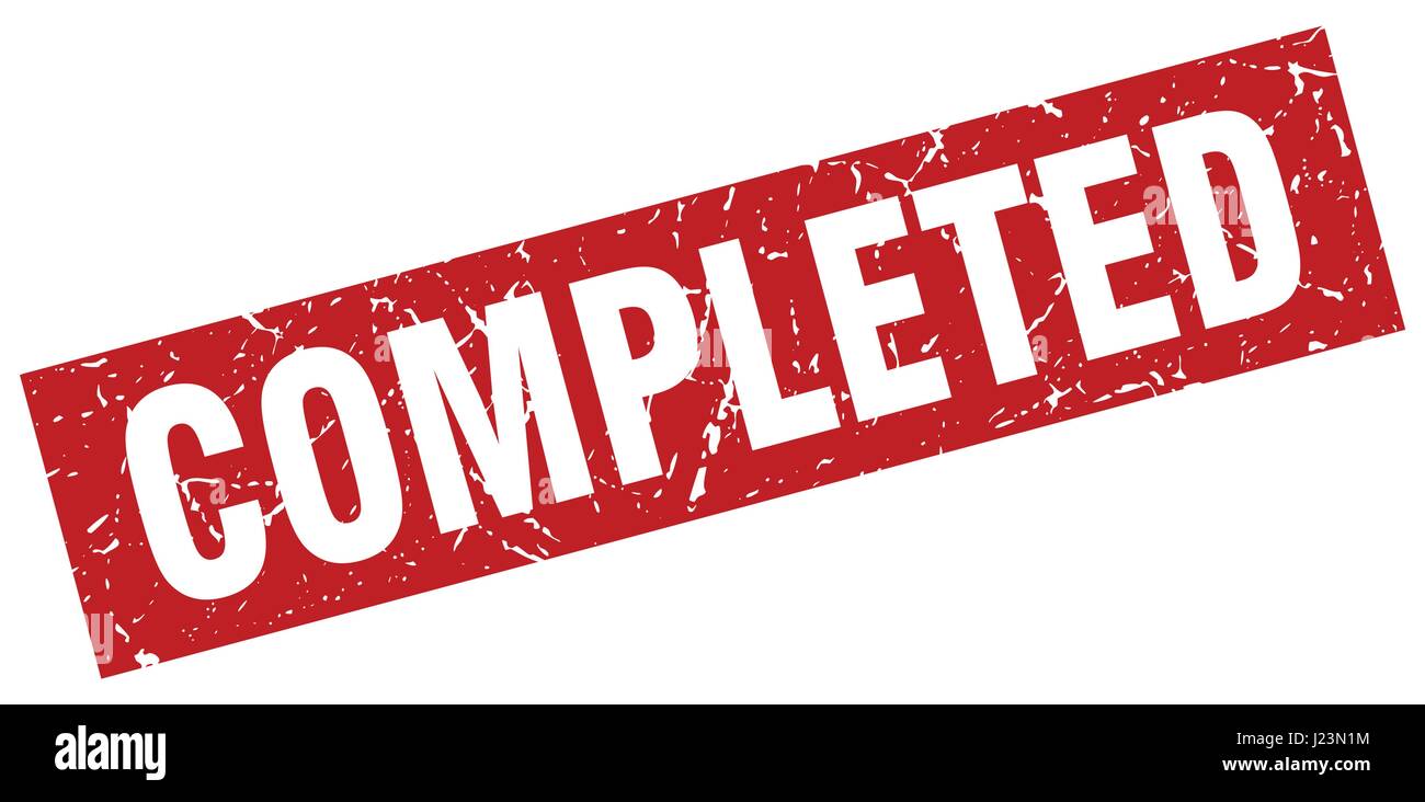 square grunge red completed stamp Stock Vector Image & Art - Alamy