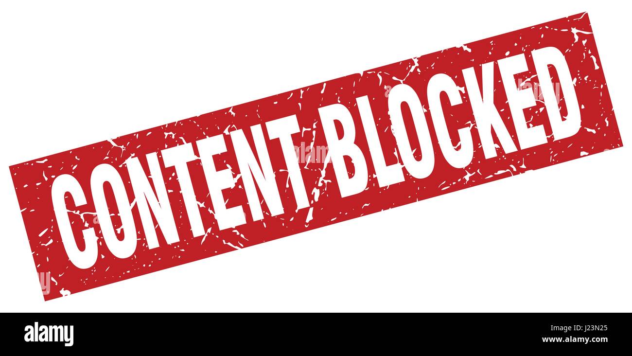 square grunge red content blocked stamp Stock Vector Image & Art - Alamy