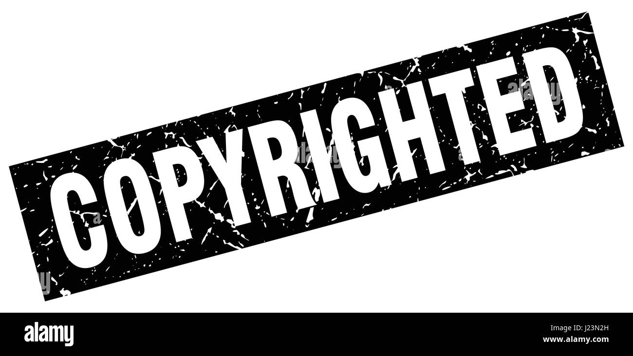 square grunge black copyrighted stamp Stock Vector Image & Art - Alamy