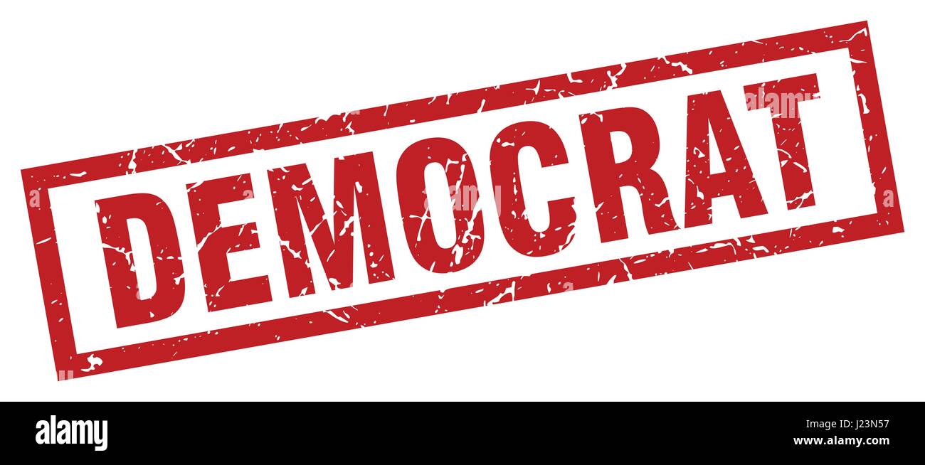 square grunge red democrat stamp Stock Vector Image & Art - Alamy