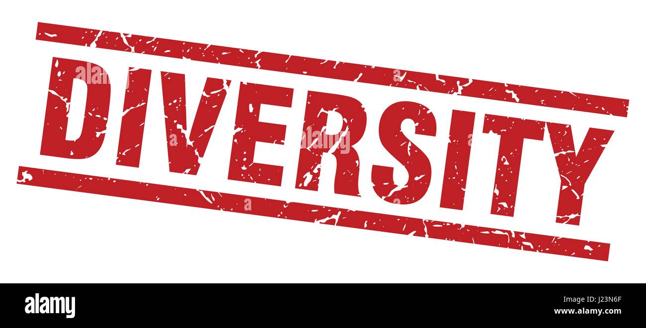 square grunge red diversity stamp Stock Vector Image & Art - Alamy