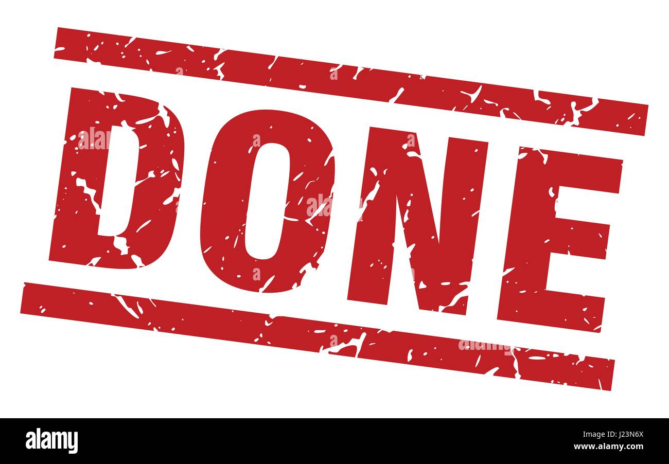 square grunge red done stamp Stock Vector Image & Art - Alamy