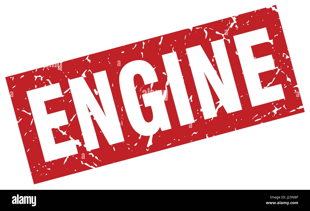 square grunge red engine stamp Stock Vector Image & Art - Alamy