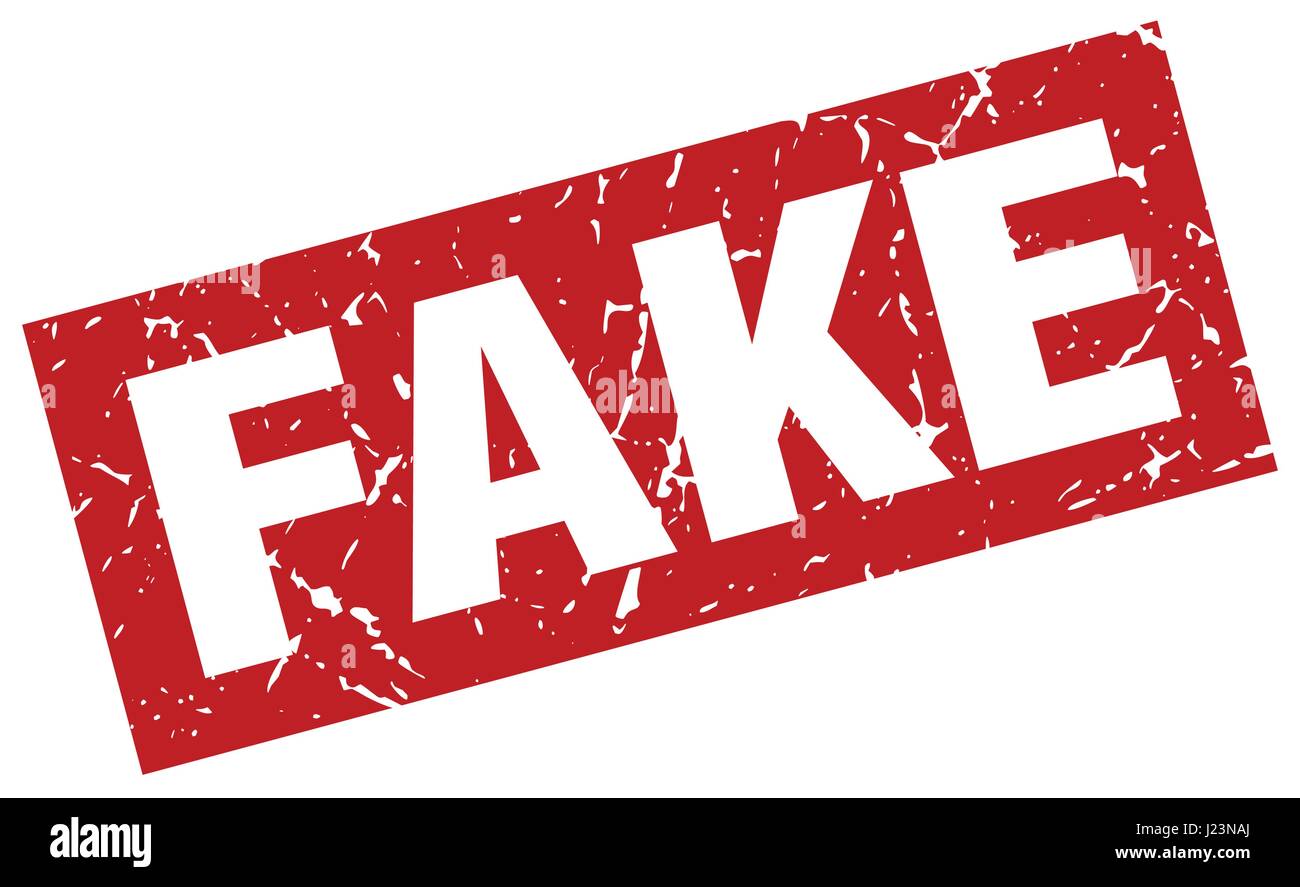 square grunge red fake stamp Stock Vector Image & Art - Alamy