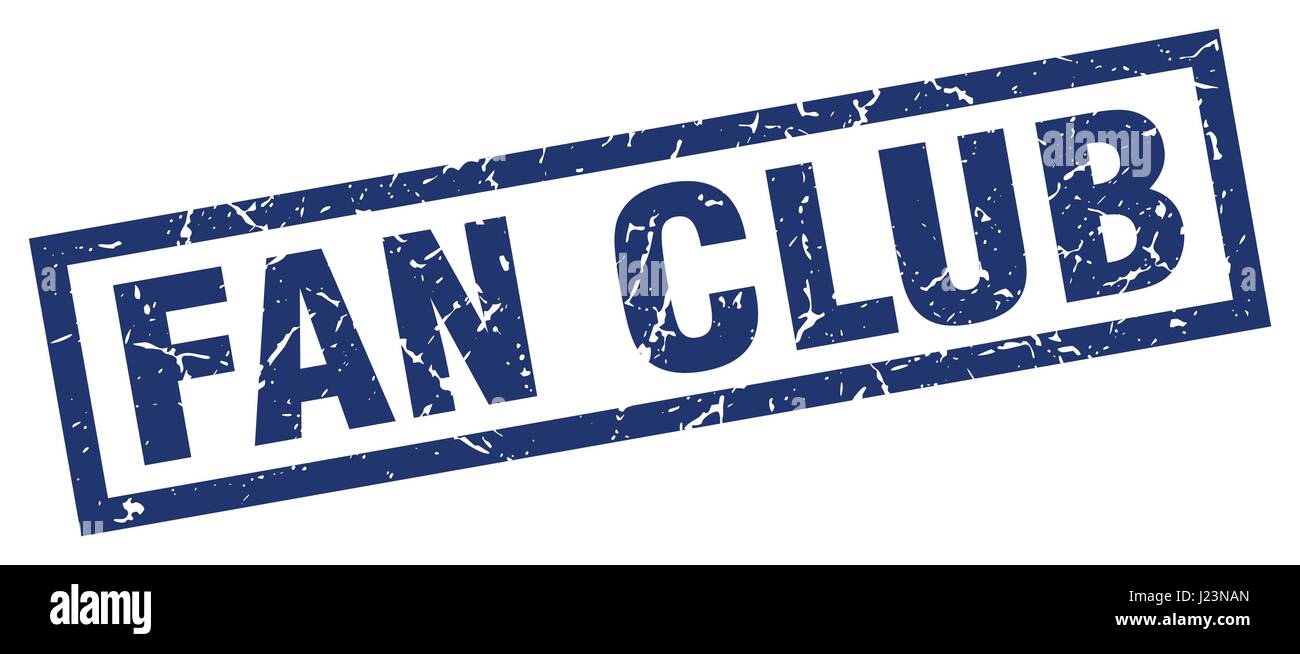 square grunge blue fan club stamp Stock Vector Image & Art - Alamy