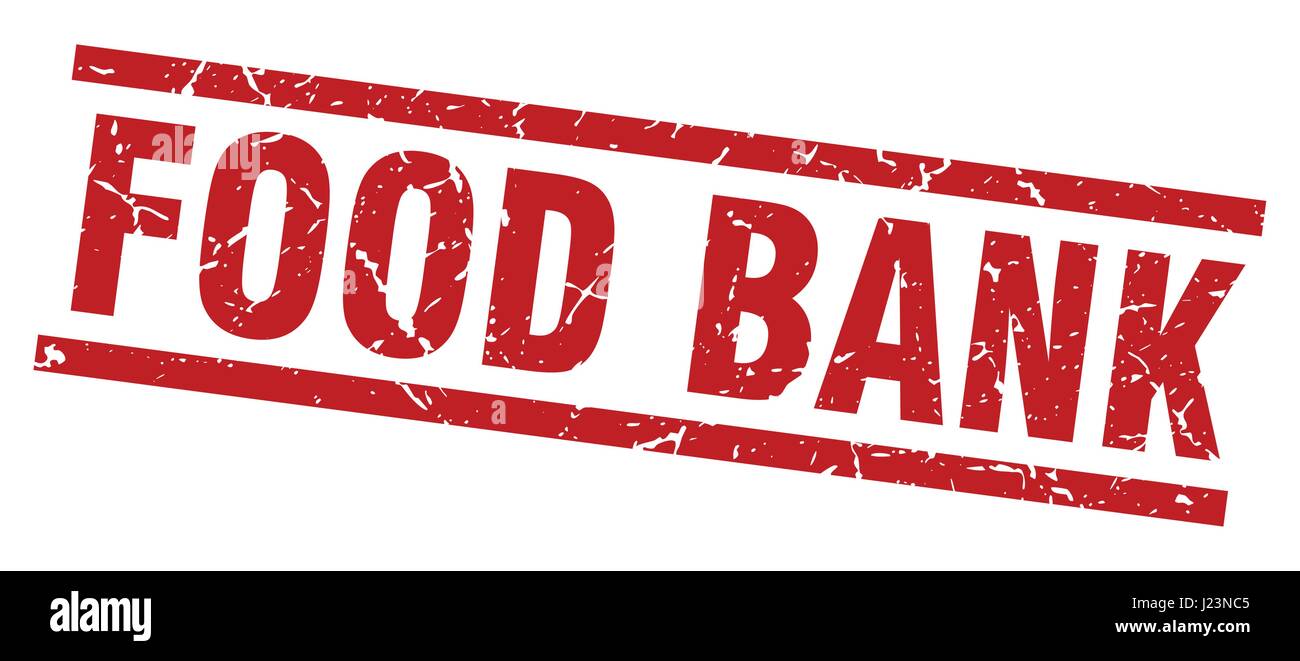 square grunge red food bank stamp Stock Vector Image & Art - Alamy