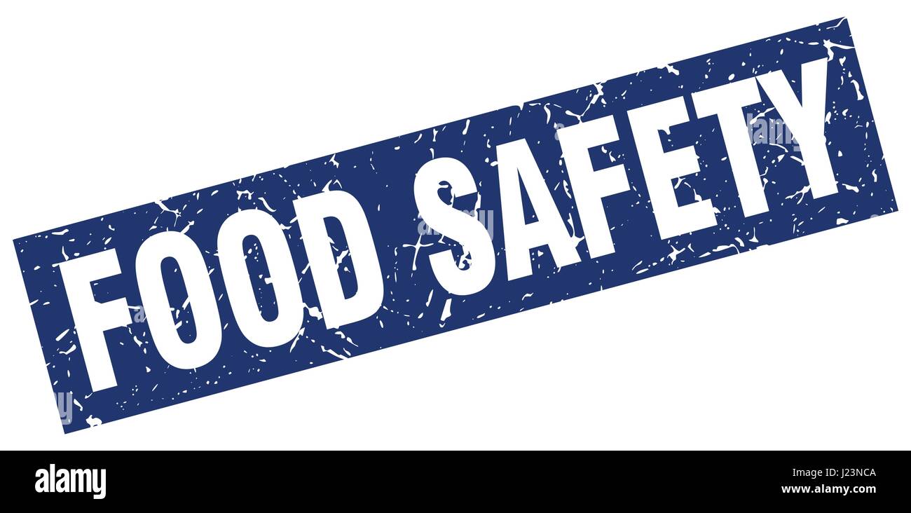 square grunge blue food safety stamp Stock Vector Image & Art - Alamy