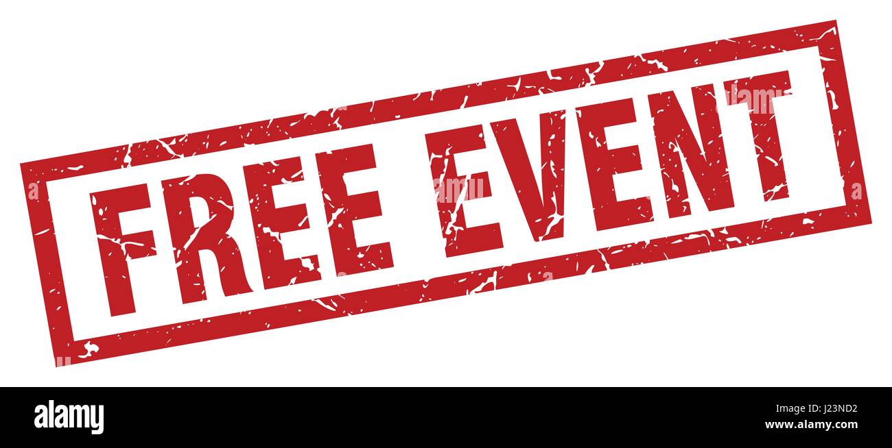 square grunge red free event stamp Stock Vector Image & Art - Alamy