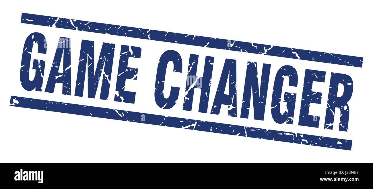 square grunge blue game changer stamp Stock Vector Image & Art - Alamy