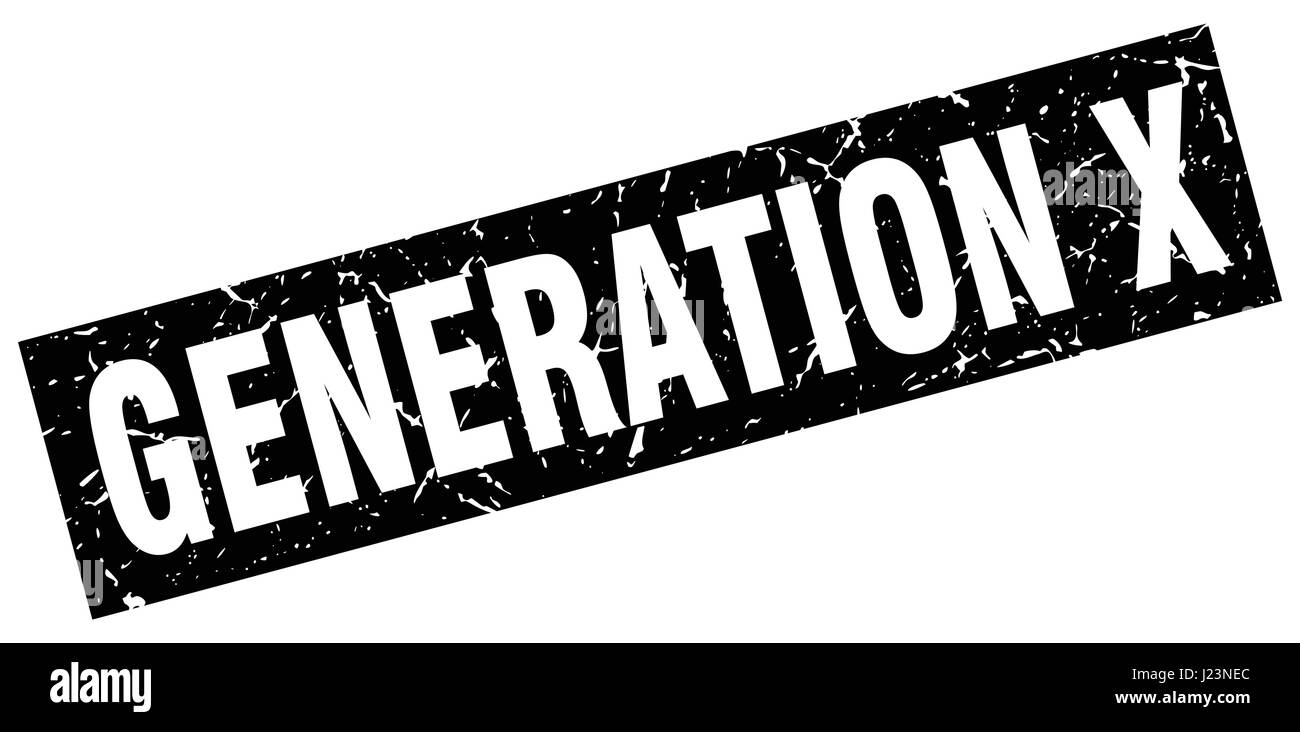 square grunge black generation x stamp Stock Vector Image & Art - Alamy