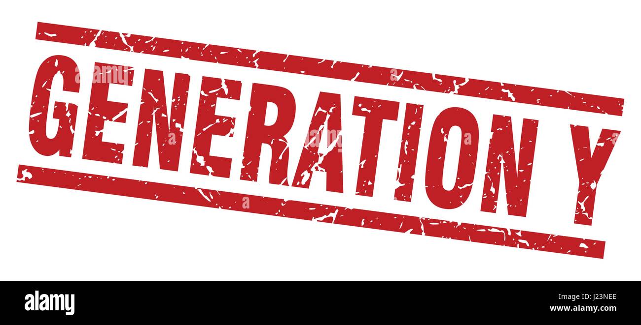 square grunge red generation y stamp Stock Vector Image & Art - Alamy