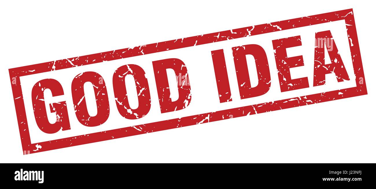 square grunge red good idea stamp Stock Vector Image & Art - Alamy