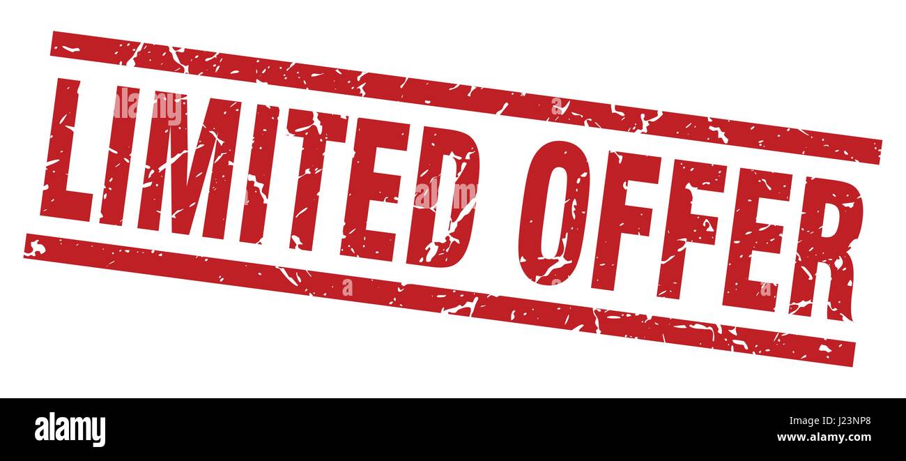 square grunge red limited offer stamp Stock Vector Image & Art - Alamy