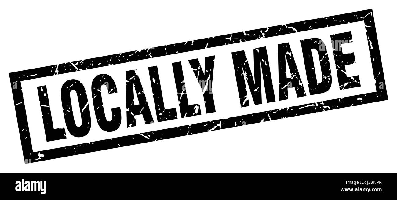 square grunge black locally made stamp Stock Vector Image & Art - Alamy