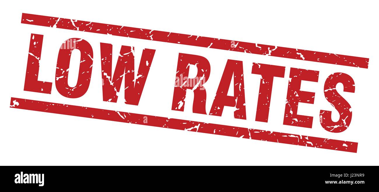 square grunge red low rates stamp Stock Vector Image & Art - Alamy